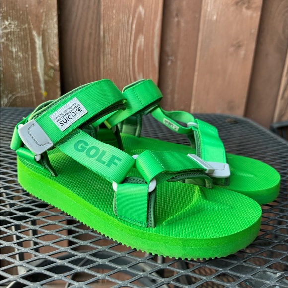 Suicoke | Shoes | Suicoke X Golf Wang Green Strapped Sandals In Womens ...